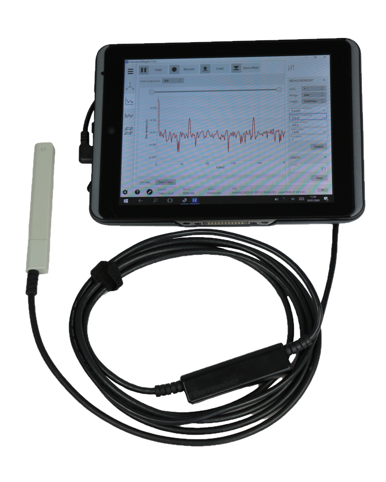 THM1176 handheld three-axis Hall magnetometer by Metrolab